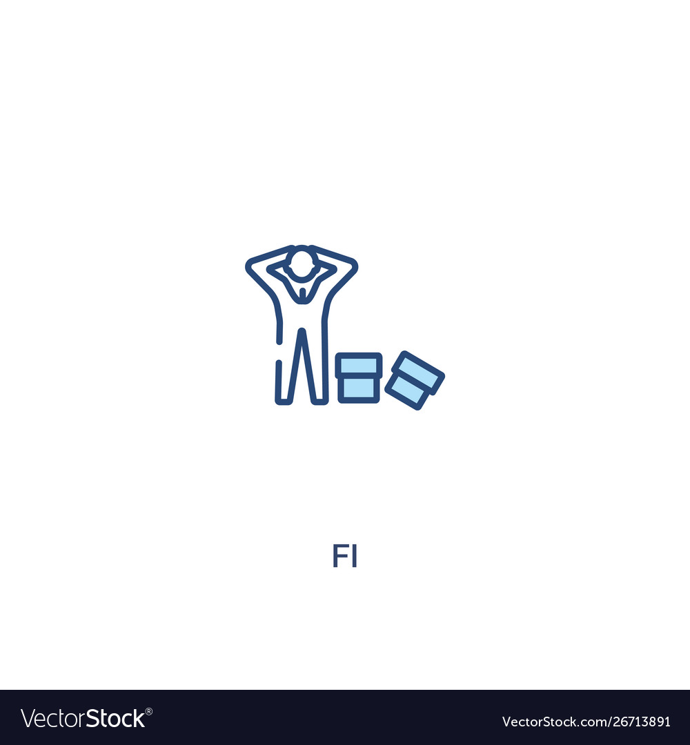 Fi concept 2 colored icon simple line element Vector Image
