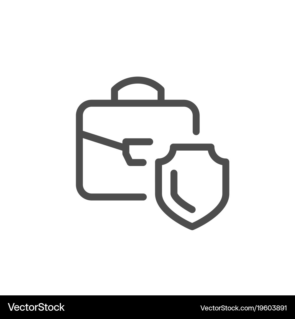 Financial insurance line icon Royalty Free Vector Image