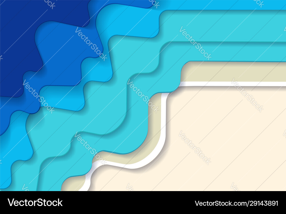 Horizontal abstract blue turquoise blue maldivian Vector Image