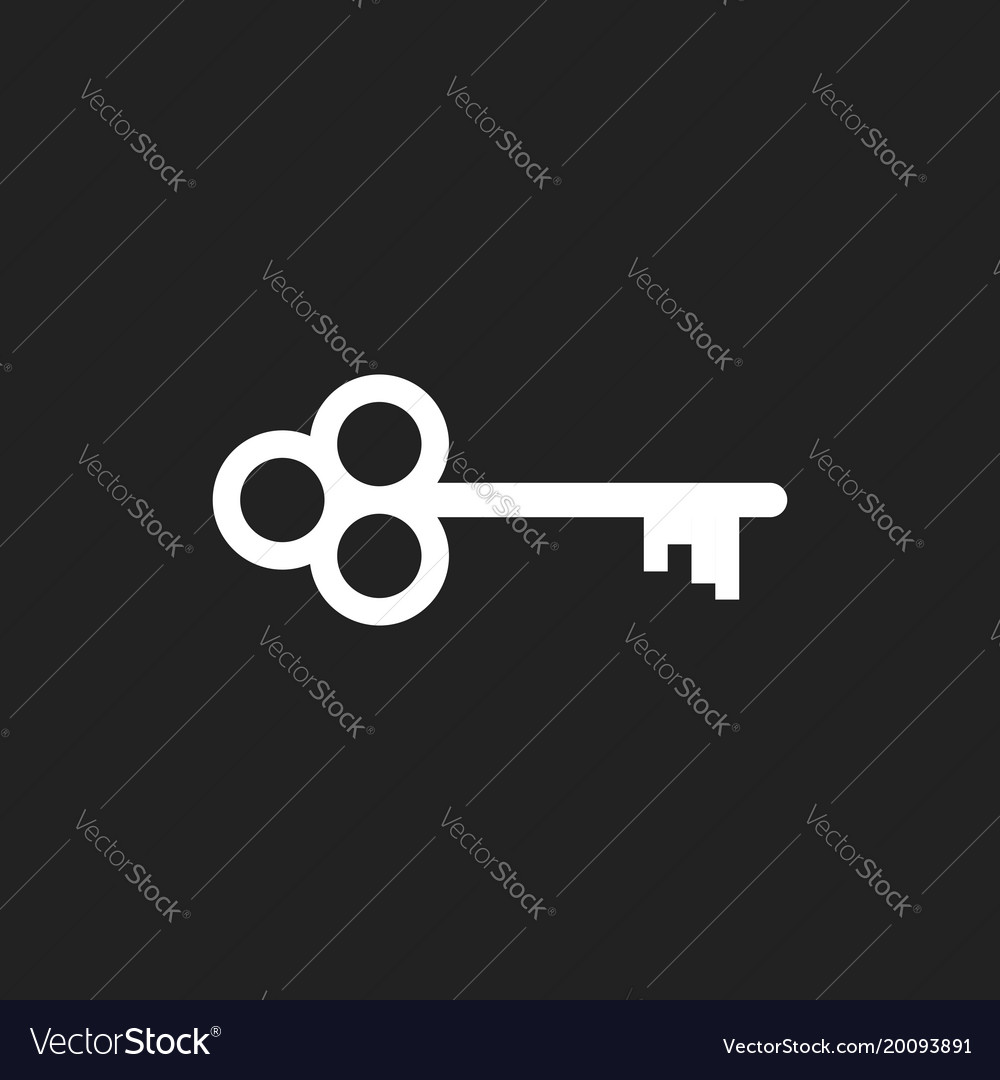 Key icon flat Royalty Free Vector Image - VectorStock