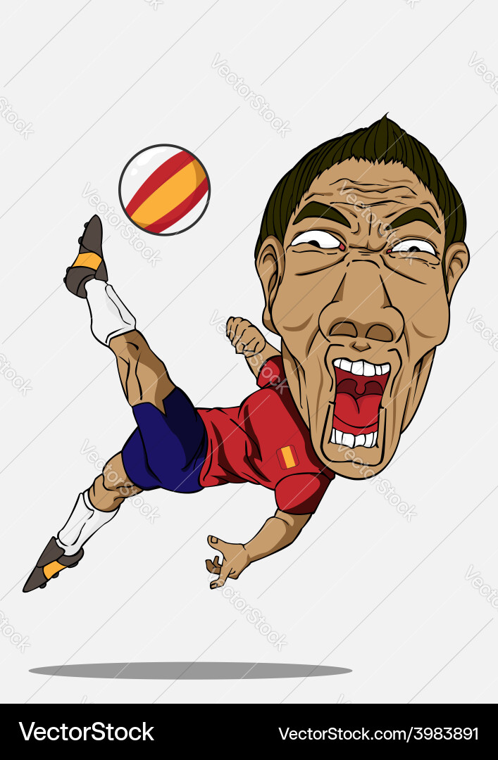 Soccer player spain Royalty Free Vector Image - VectorStock