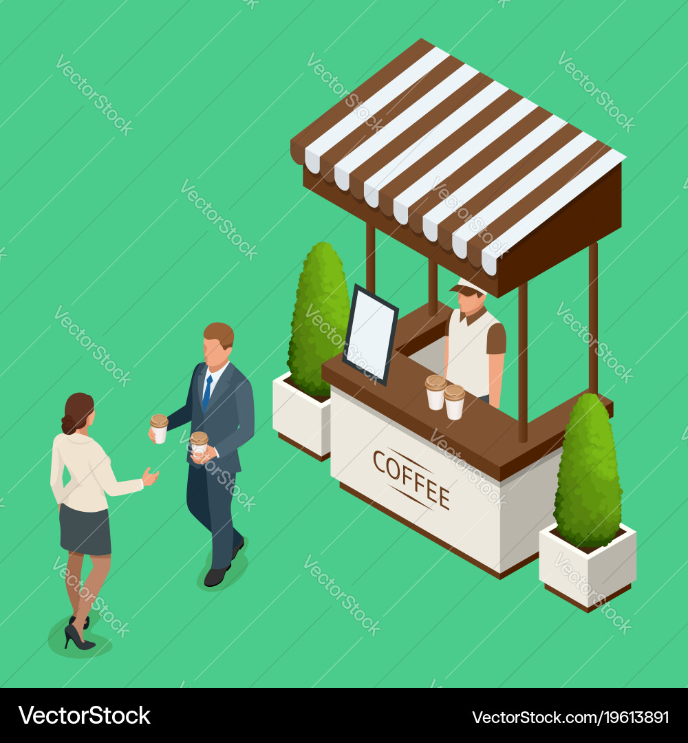 Street cafe concept couple Royalty Free Vector Image