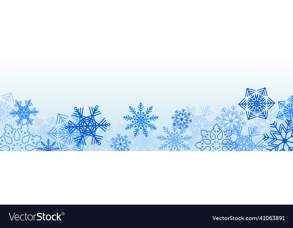 Winter christmas banner with snowflakes merry Vector Image