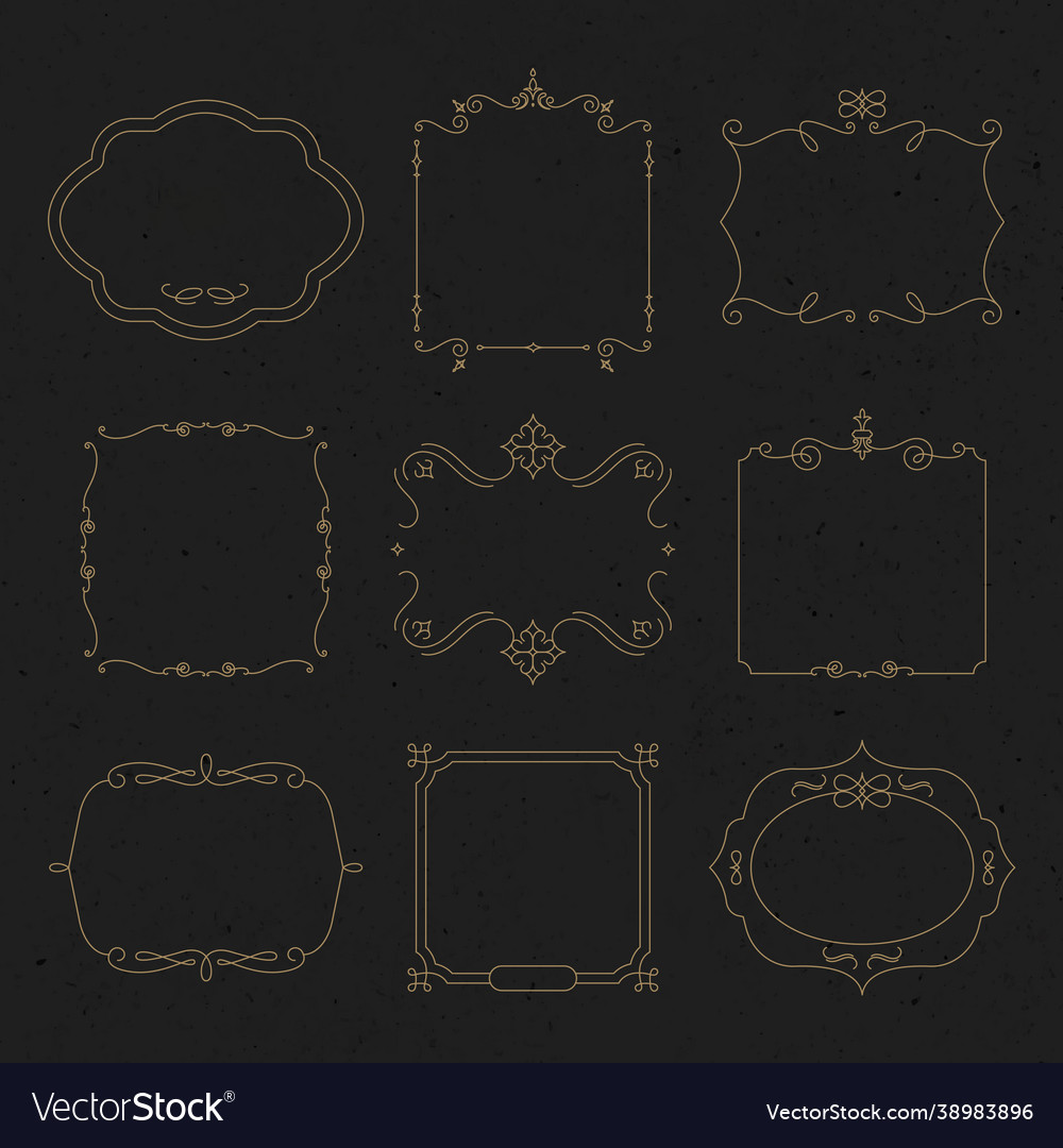 All black elements Royalty Free Vector Image - VectorStock