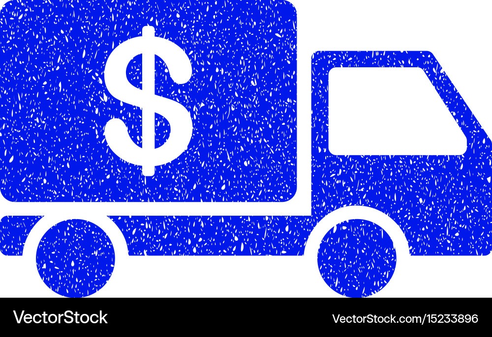 Cash delivery grunge icon Royalty Free Vector Image