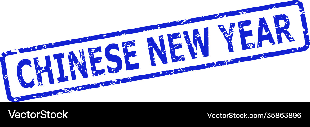 Chinese new year stamp seal with rubber surface Vector Image