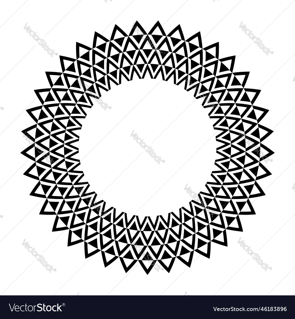 Circle pattern for round frame Royalty Free Vector Image