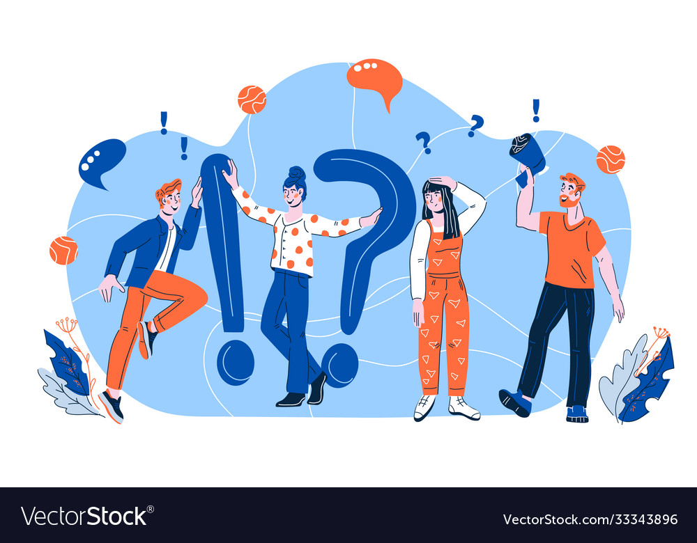 Frequently asked questions or faq flat cartoon Vector Image Frequently asked questions or faq flat cartoon Vector Image