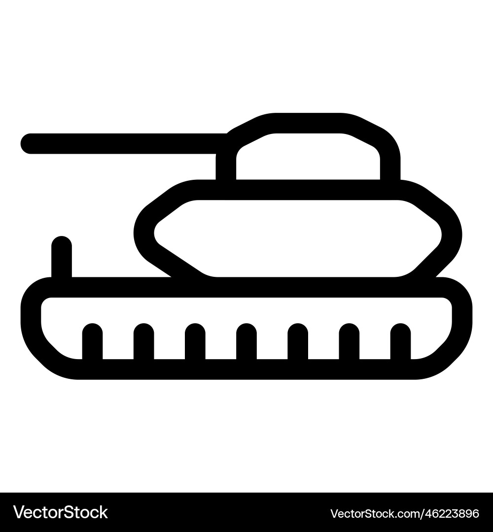 Huge tracked battle tank with destruction weapon Vector Image