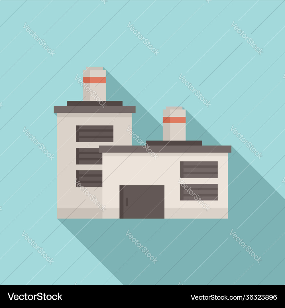 Industry recycle factory icon flat style Vector Image