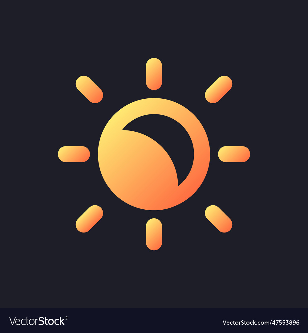 Lightness level orange solid gradient ui icon Vector Image