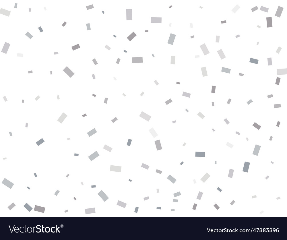 Modern light silver rectangular glitter confetti Vector Image