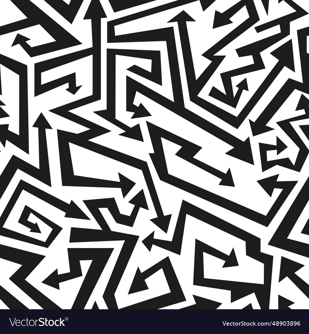 Monochrome arrow seamless pattern Royalty Free Vector Image