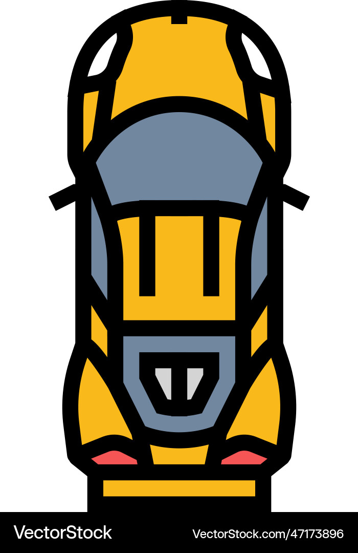 Victory car top view color icon Royalty Free Vector Image