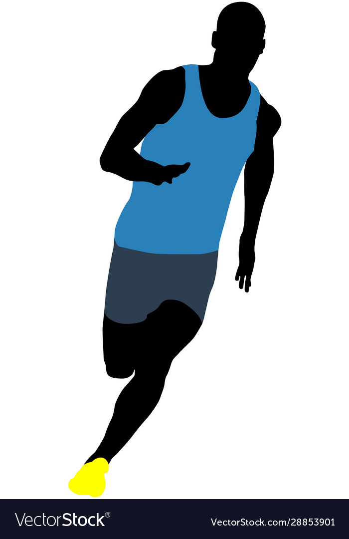 Athlete man runner sprinter Royalty Free Vector Image