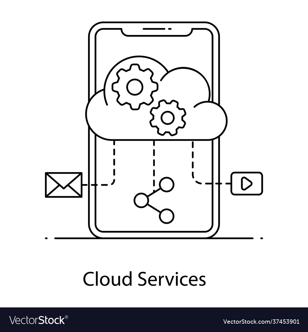 Cloud services Royalty Free Vector Image - VectorStock