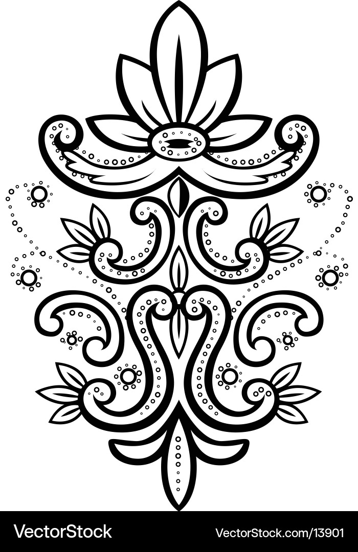 Floral element Royalty Free Vector Image - VectorStock