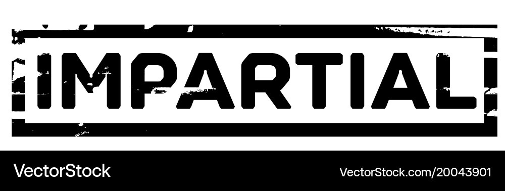 Impartial typographic stamp Royalty Free Vector Image