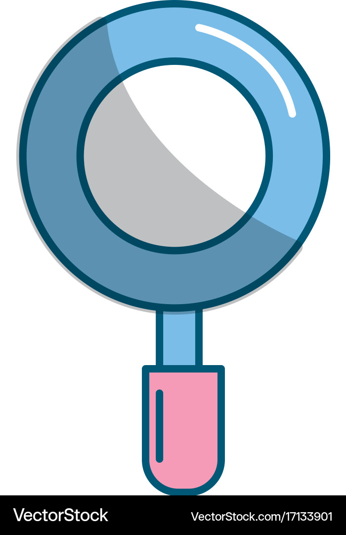 Magnifying glass search and exploration symbol Vector Image