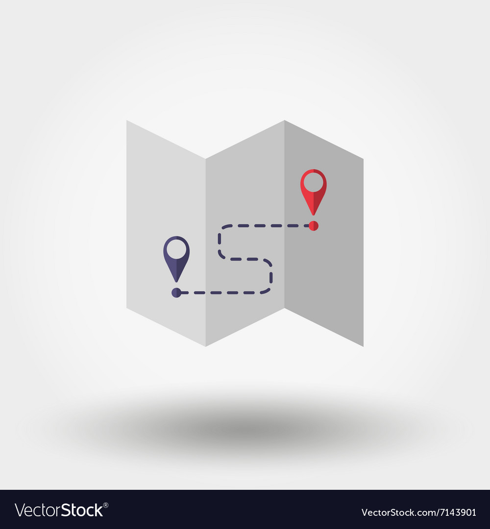 Map Map marks Icon Royalty Free Vector Image - VectorStock
