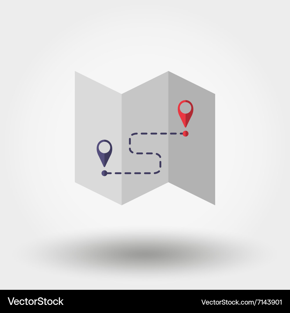 Map marks icon Royalty Free Vector Image - VectorStock