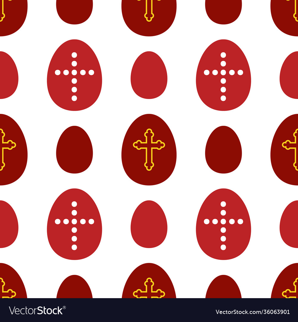 Orthodox easter day pattern with decorated eggs Vector Image