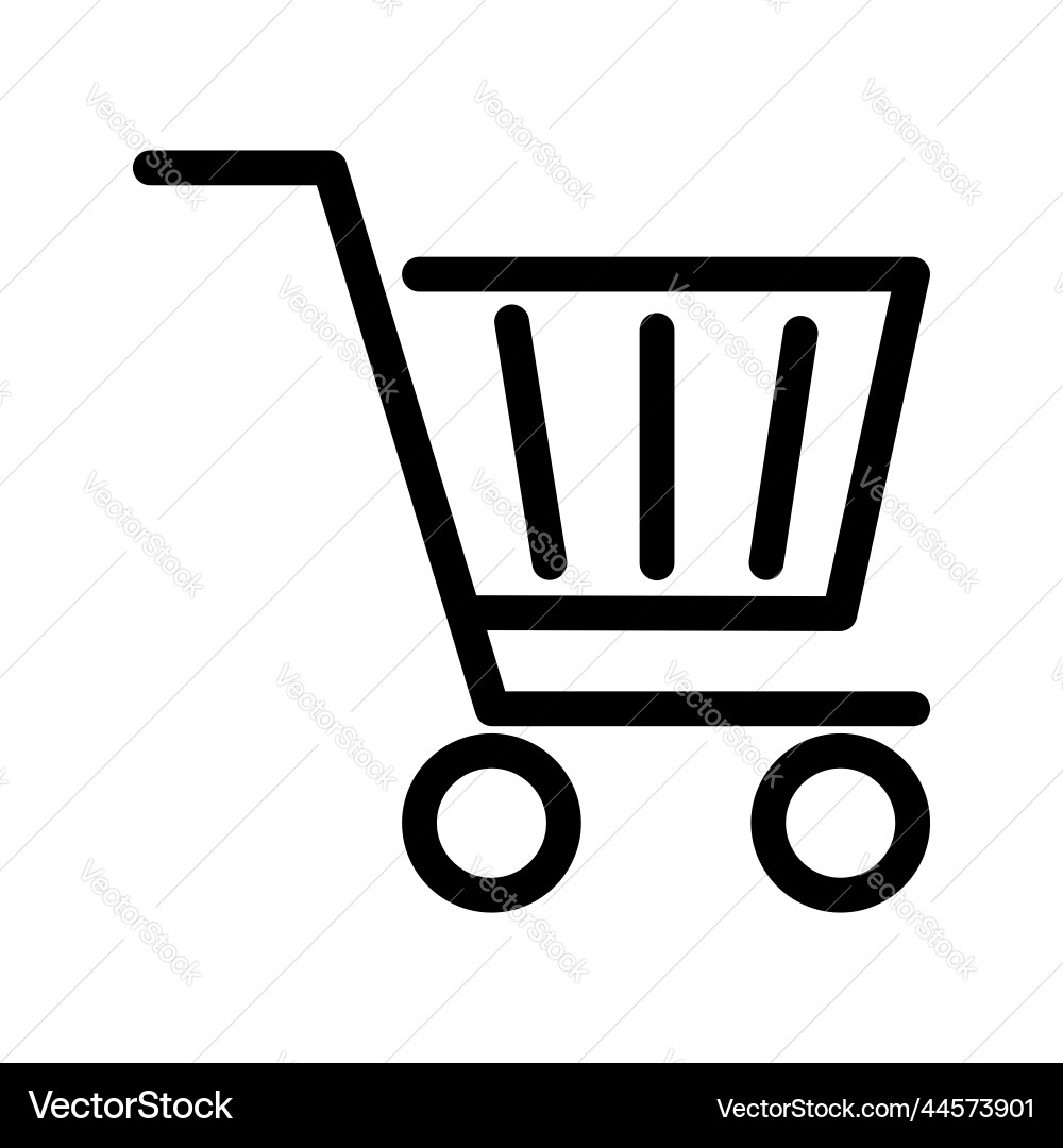 Outline shopping cart trolley Royalty Free Vector Image