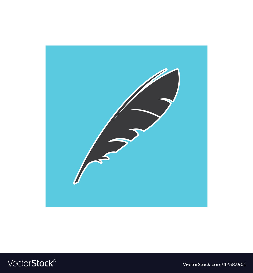 Quill logo Royalty Free Vector Image - VectorStock