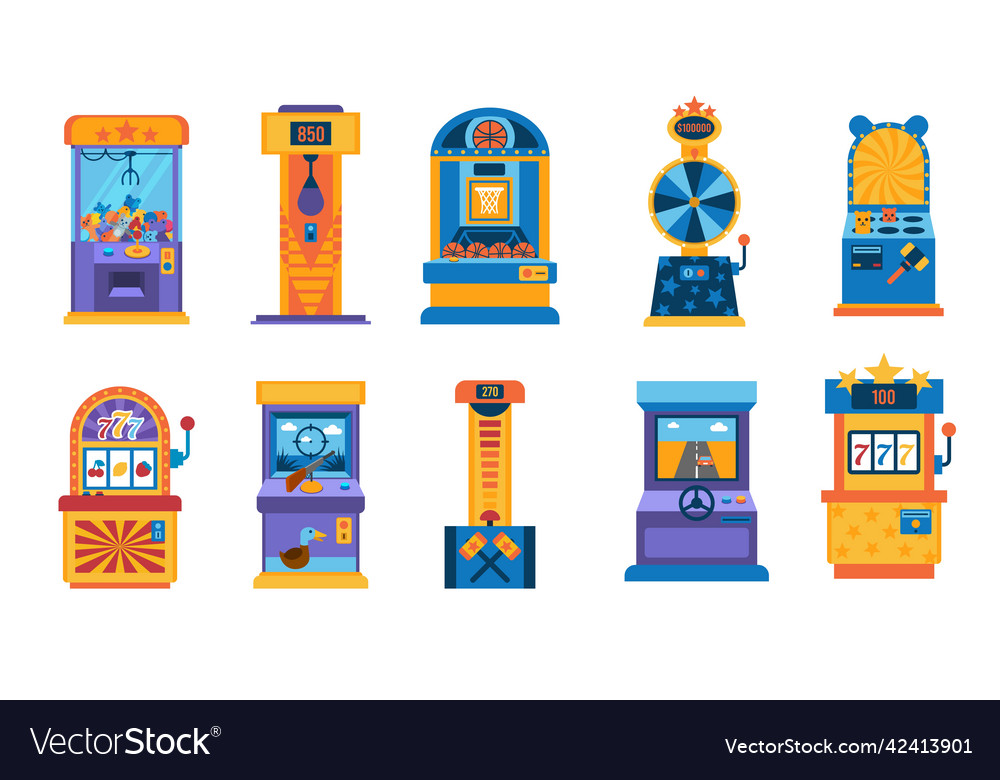 Retro game machine gaming computer mini Royalty Free Vector