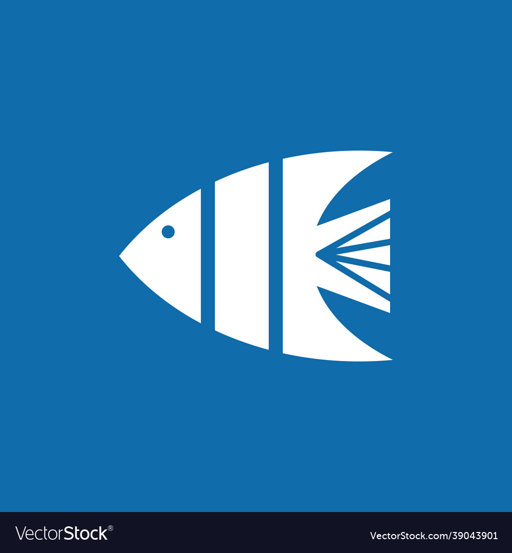 Simple fish logo Royalty Free Vector Image - VectorStock