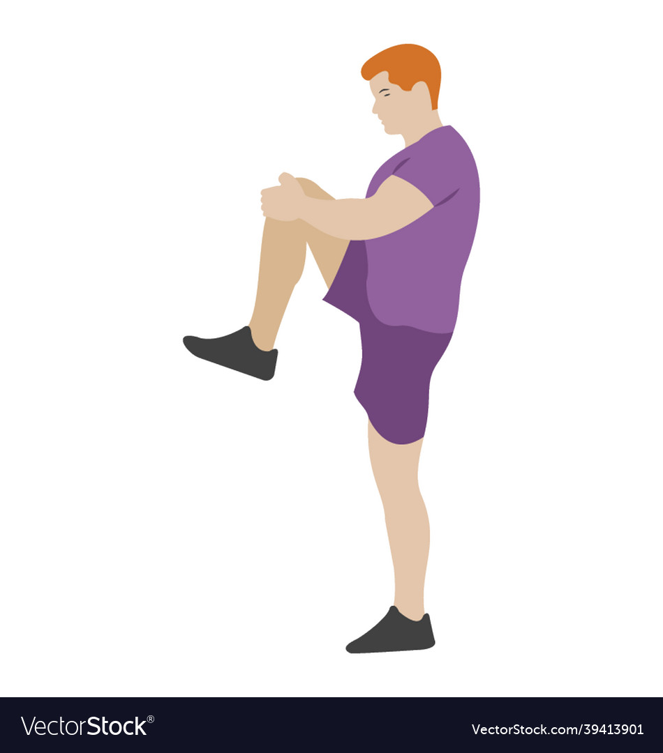 Stretch muscle exercise Royalty Free Vector Image
