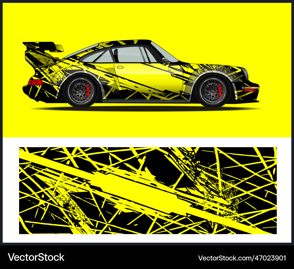 Subtle sophisticated sports car wrap design Vector Image