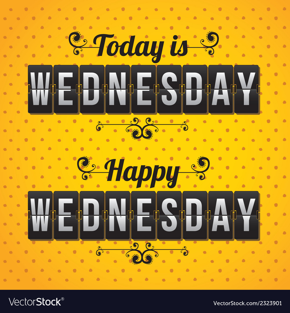 Wednesday Royalty Free Vector Image - VectorStock