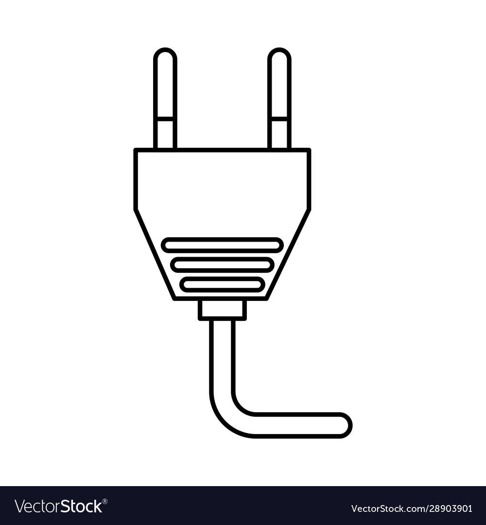 Wire cable energy plug icon Royalty Free Vector Image