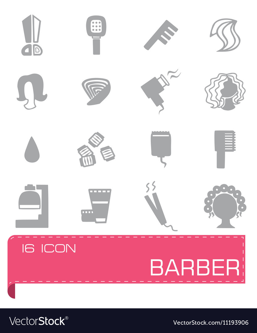 Barber icon set Royalty Free Vector Image - VectorStock
