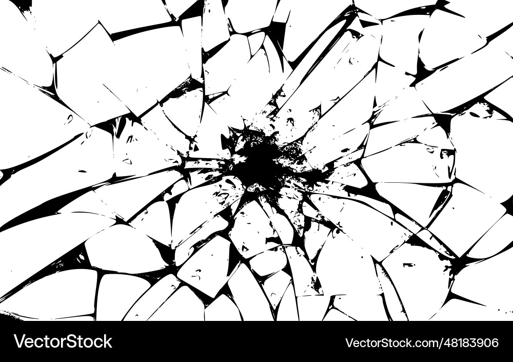 Broken glass texture grunge punk background Vector Image