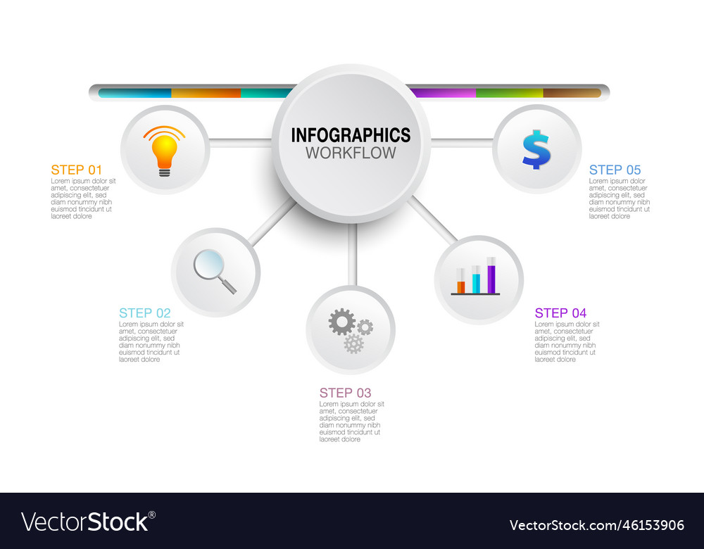 Circular infographic element Royalty Free Vector Image
