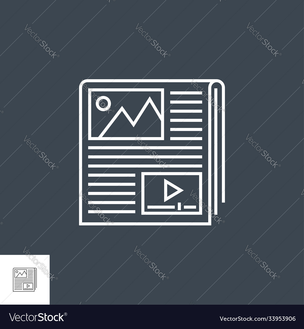 Content line icon Royalty Free Vector Image - VectorStock