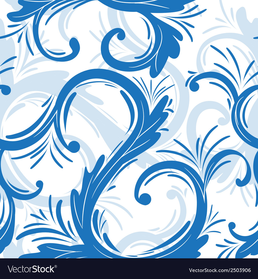 Curl seamless pattern Royalty Free Vector Image