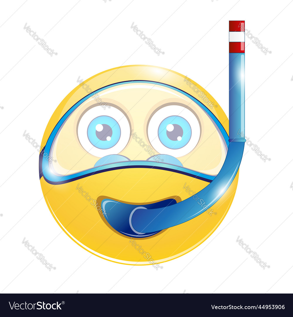 Divingsmiley Royalty Free Vector Image - VectorStock