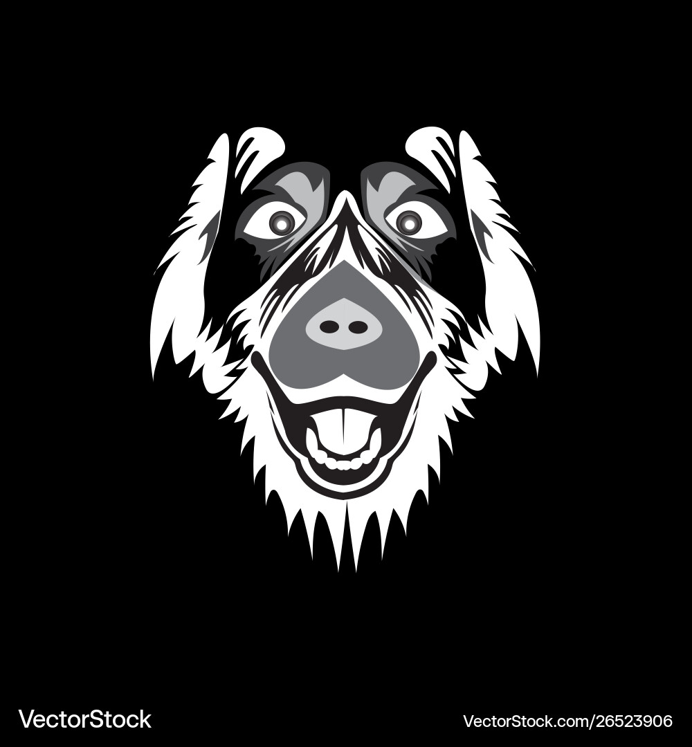 Dog face design on a white background animal Vector Image