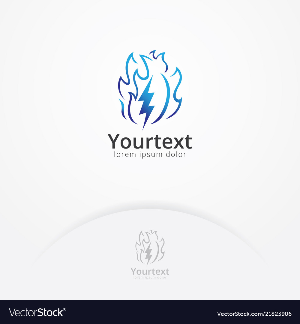 Fire thunder logo Royalty Free Vector Image - VectorStock