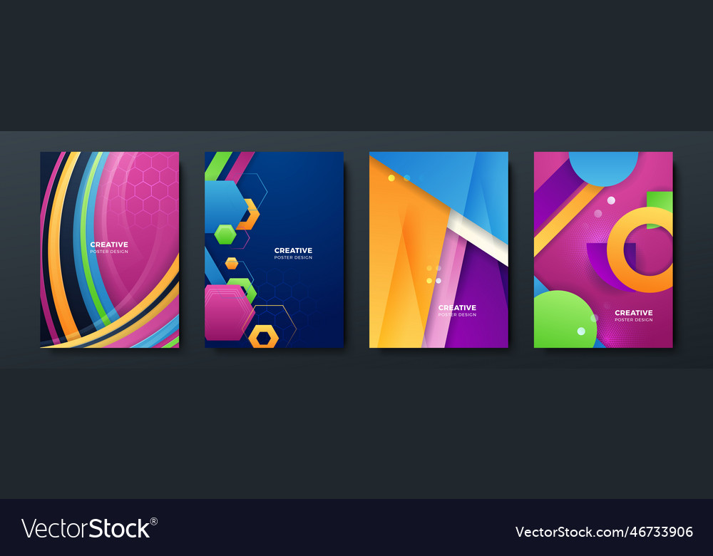 Gradient flowing geometric pattern background Vector Image