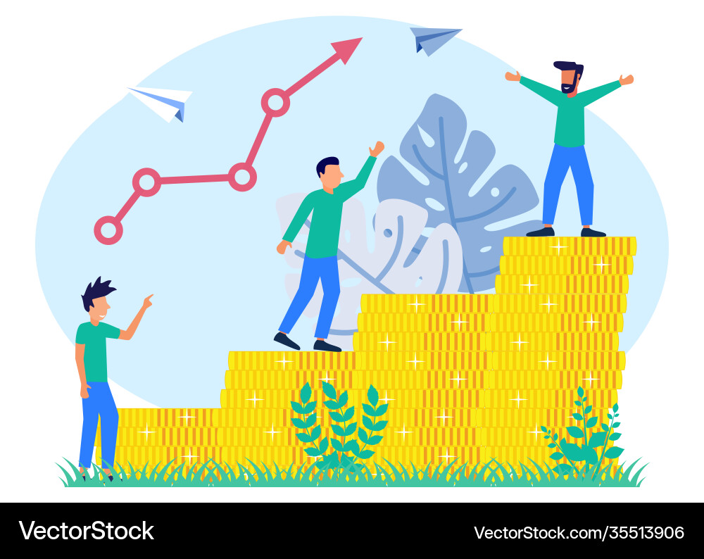 Graphic cartoon character business start up Vector Image