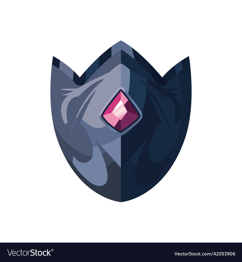 Gray fantasy shield Royalty Free Vector Image - VectorStock