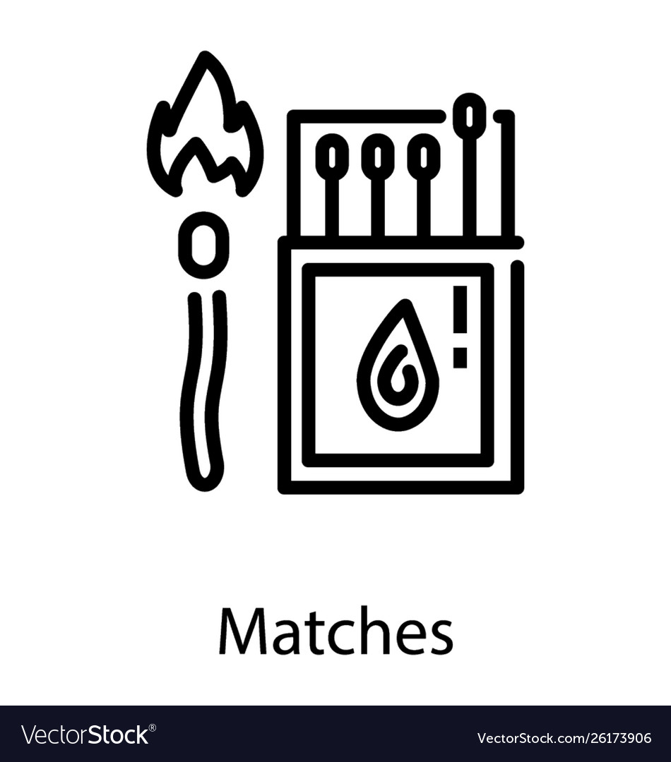 Ignition matchbox Royalty Free Vector Image - VectorStock