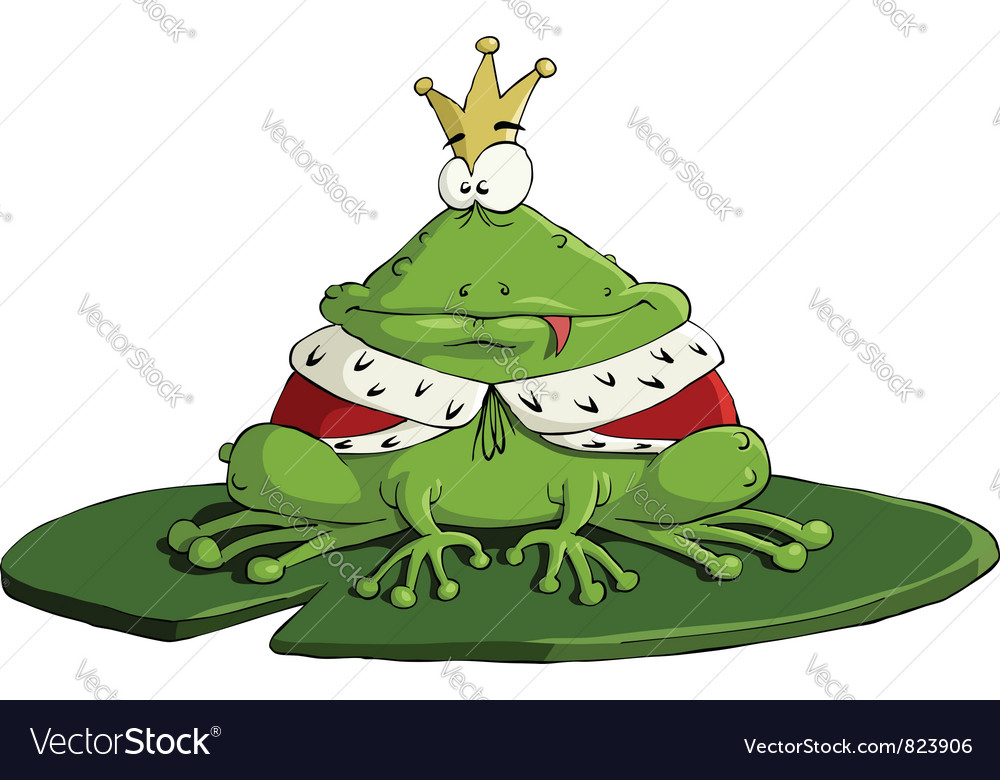 King frog Royalty Free Vector Image - VectorStock