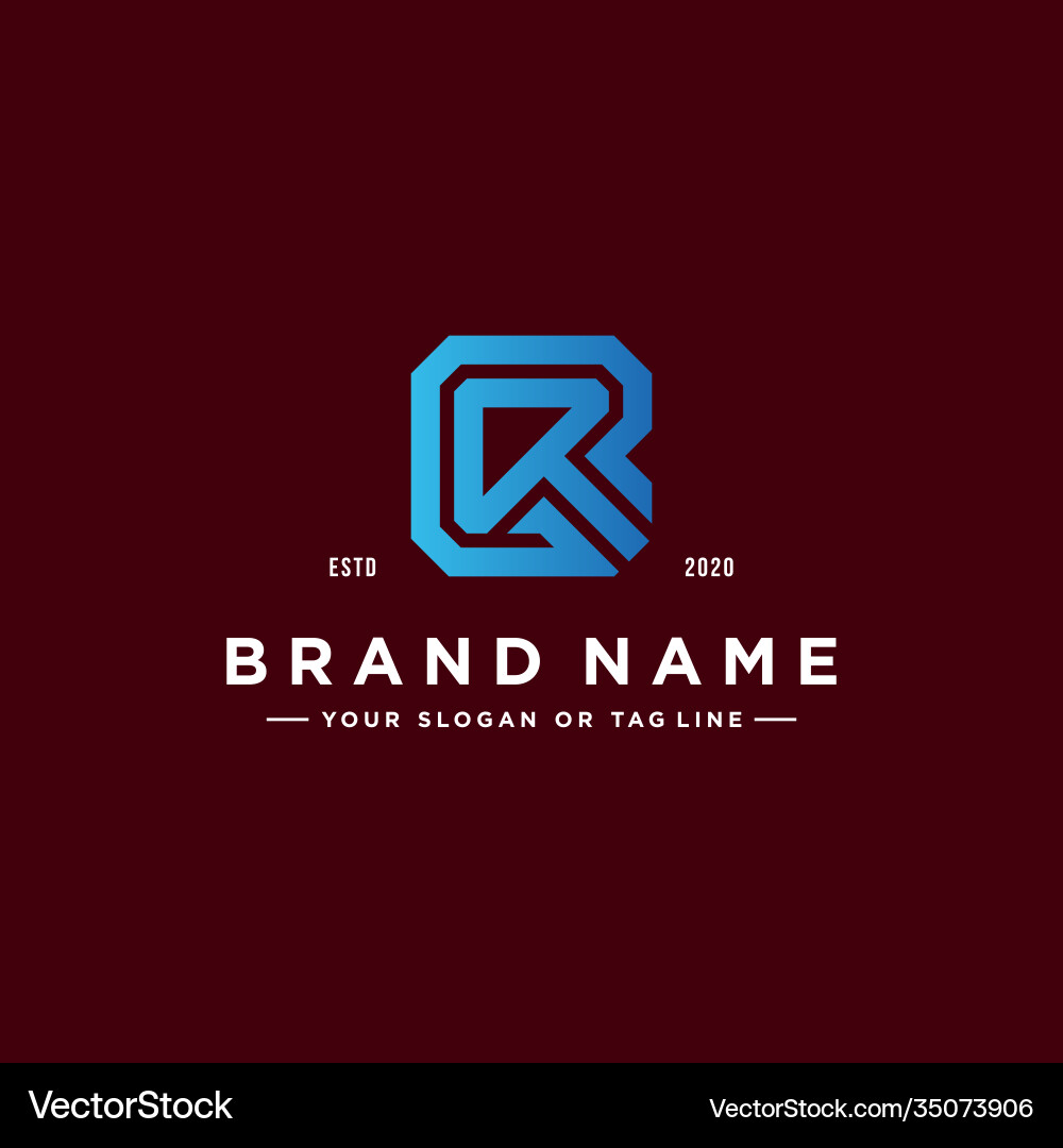 Letter r colorful logo design Royalty Free Vector Image
