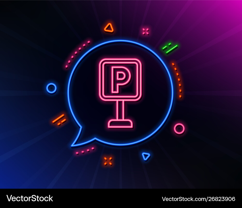 Parking line icon car park sign Royalty Free Vector Image