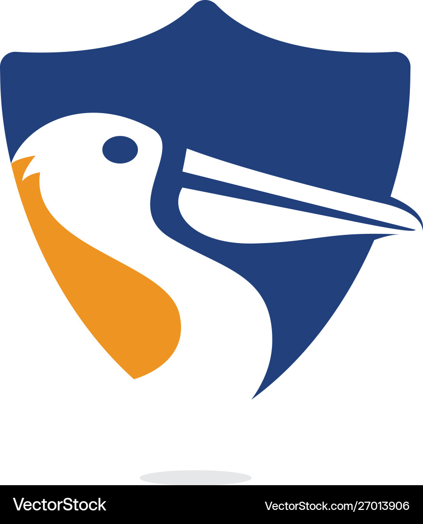 Pelican logo design Royalty Free Vector Image - VectorStock